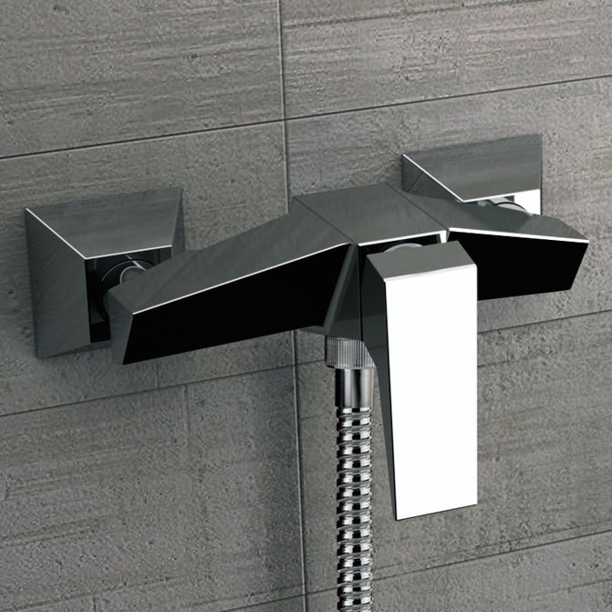 Shower mixer tap - SP631 - DANIEL RUBINETTERIE - wall-mounted / chrome ...
