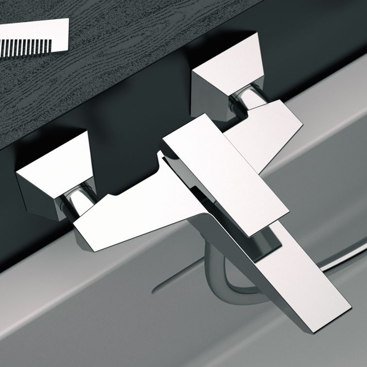 Shower mixer tap - SP600H - DANIEL RUBINETTERIE - for bathtub / wall ...