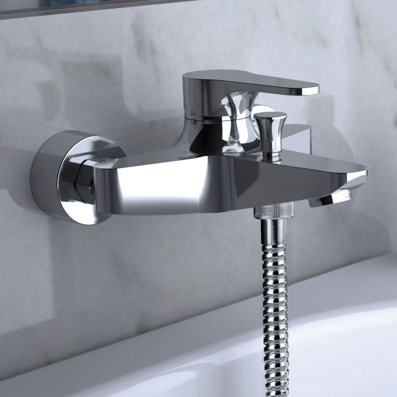 Shower mixer tap - OM600H - DANIEL RUBINETTERIE - for bathtub / wall ...