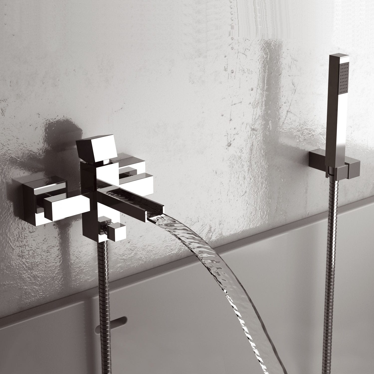 Shower mixer tap - CW610 - DANIEL RUBINETTERIE - bathtub / wall-mounted ...