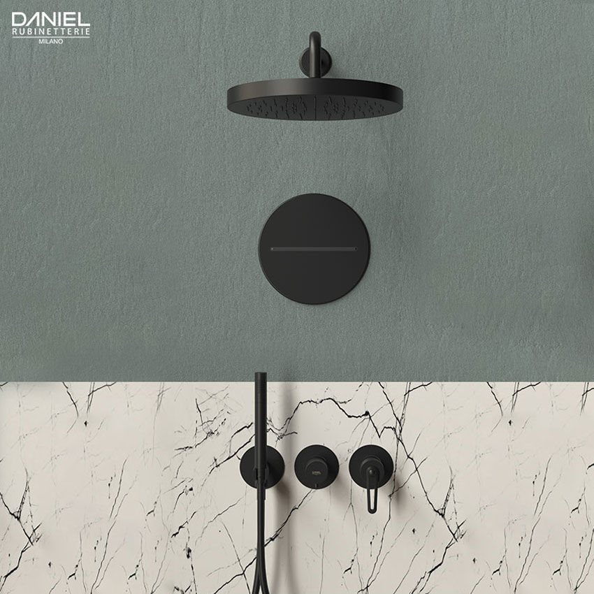 Wall-mounted shower set - BY715ZD3PXT8322 - DANIEL RUBINETTERIE - built ...