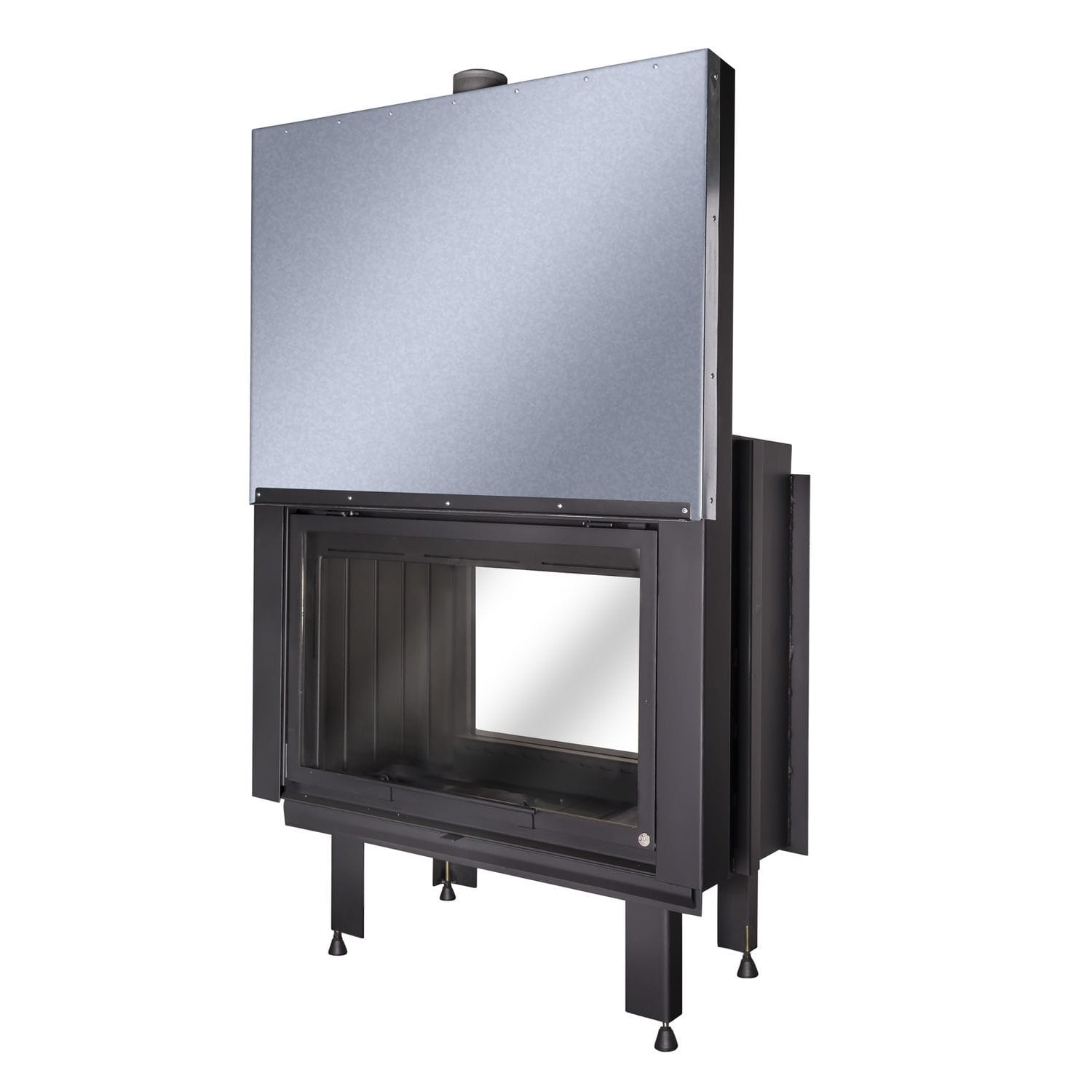 Double-sided fireplace insert - BIFACIAL 950 - AMESTI FIREPLACES - wood ...