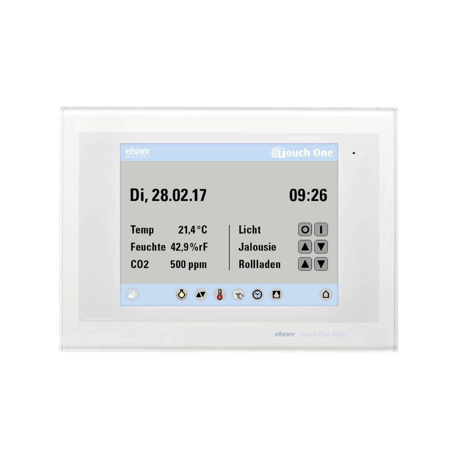 Home automation system touch screen - KNX TOUCH ONE STYLE - Elsner ...