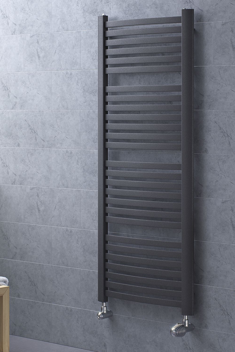 Hot water towel radiator - FINO - EUCOTHERM - contemporary / metal / white
