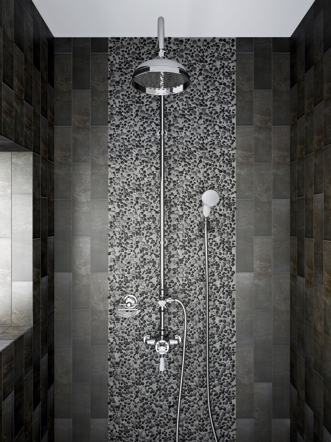 Shower column with hand shower - AVENBURY - HERITAGE BATHROOMS