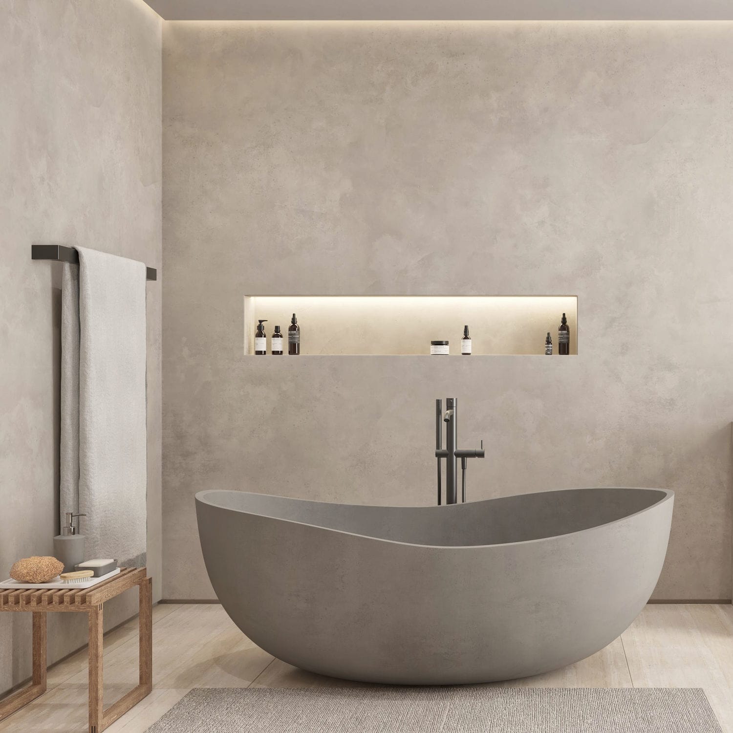 Oval bathtub - 290337-D5 IDEA.SENSE-D5 - IDEAVIT B.V - free-standing ...