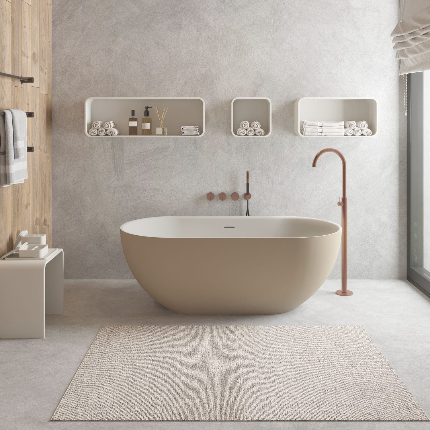 Oval bathtub - Solidera GB-WH - IDEAVIT B.V - freestanding / for homes / professional