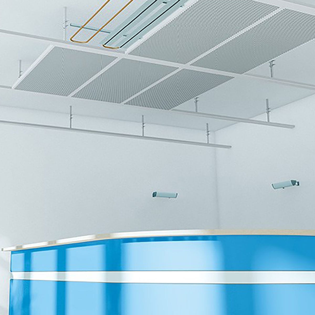 Metal suspended ceiling - ECO M - P. LEMMENS COMPANY - panel / for ...