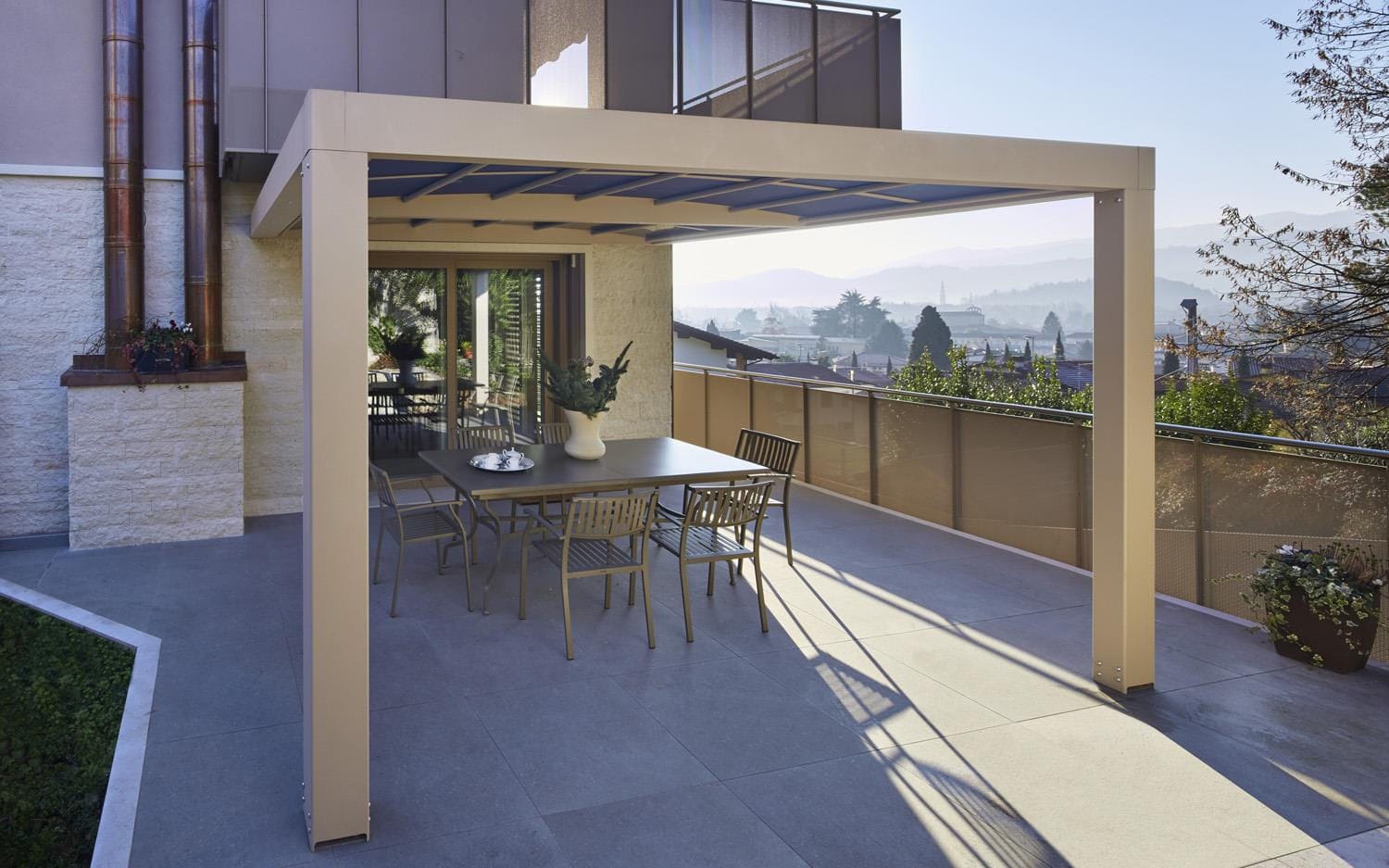 Self-supporting pergola - ALLUVERANDA - Proverbio Outdoor Design - wall ...