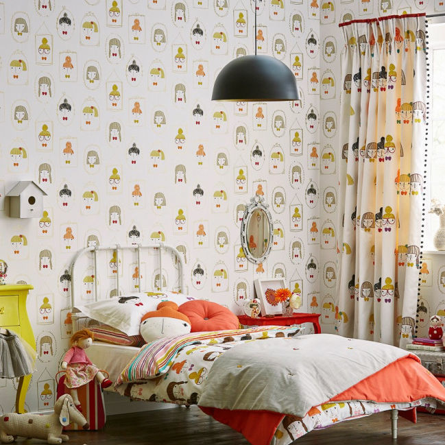 Contemporary wallpaper - Hello Dolly - Scion - children's pattern ...