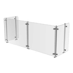 Desk mounted desk screen - DCFSSS - Delfield - glass / modular