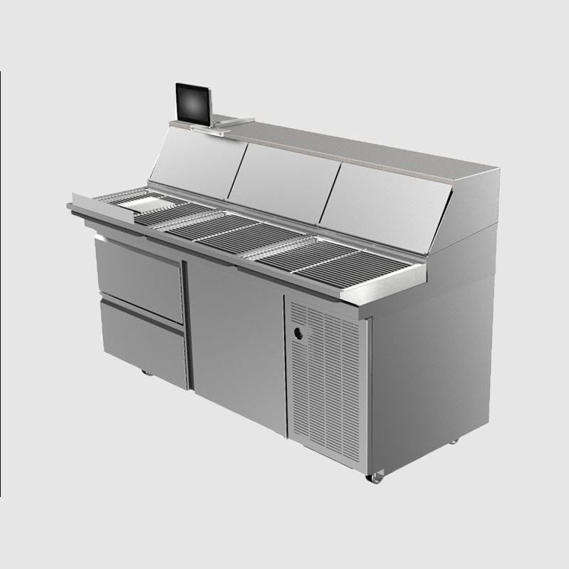 Pizza prep table - SMART - Delfield - meat / for sandwiches / stainless ...