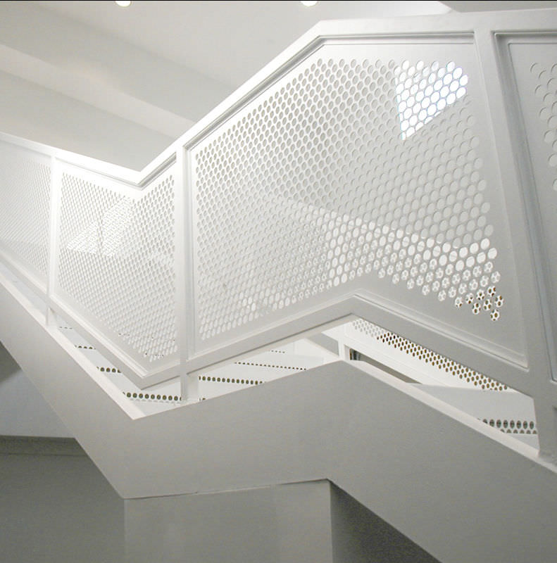 Metal railing / perforated sheet metal / indoor / for stairs - INFILL ...