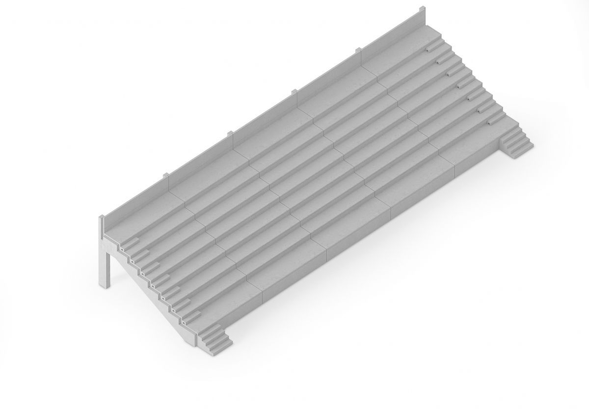 Reinforced concrete stadium seating - FULL B - A Cimenteira do Louro