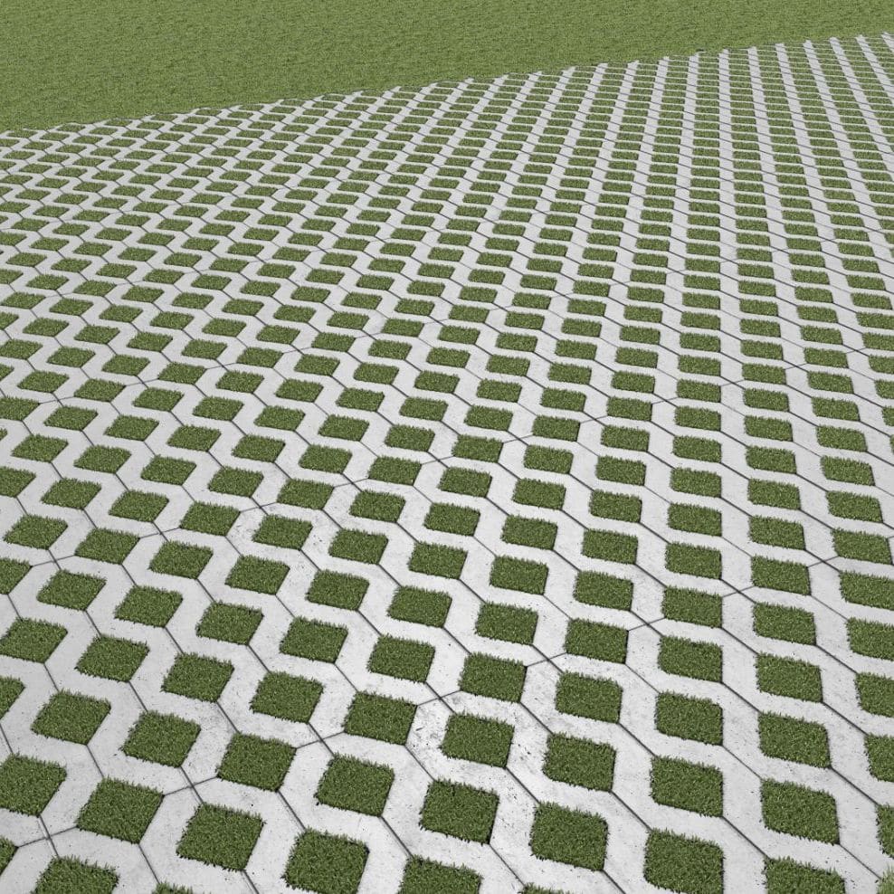 Concrete grass grid - HEXAGONAL COVER GRID - A Cimenteira do Louro