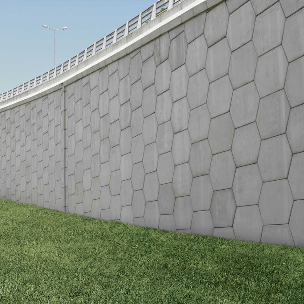 Concrete retaining wall - A Cimenteira do Louro - modular / prefab ...