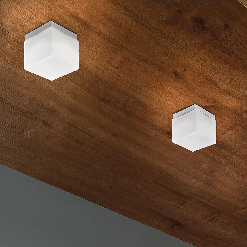 Contemporary ceiling light - DADO - Zafferano Srl - square / cube ...