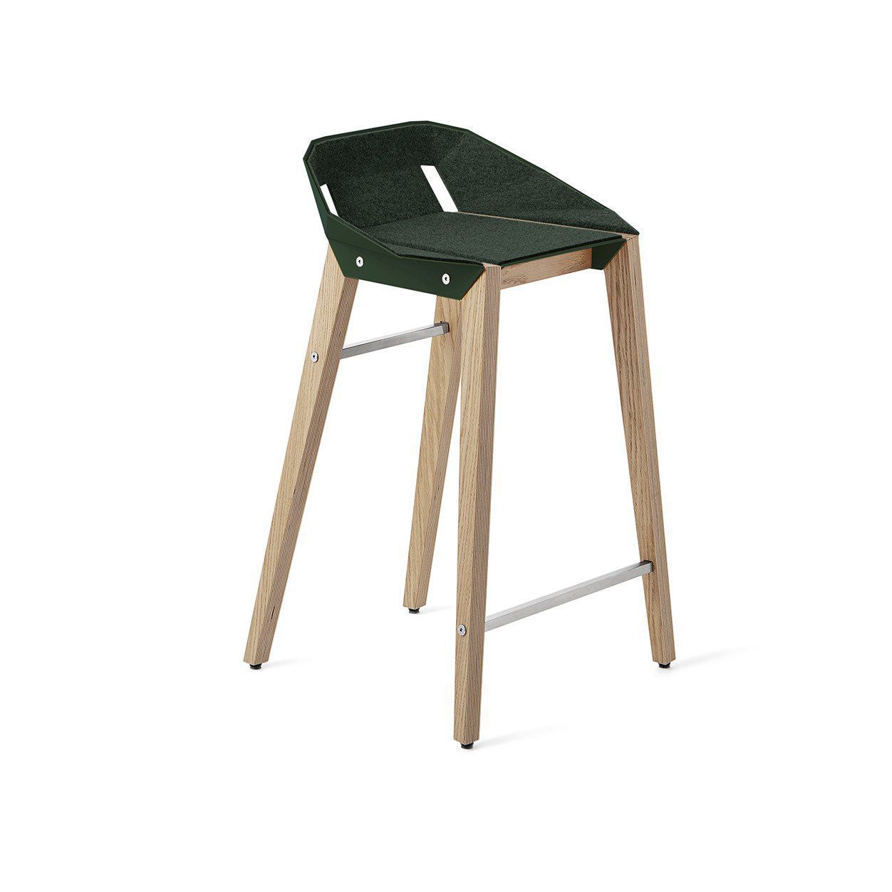 Contemporary bar chair - DIAGO - Tabanda - indoor / felt / oak base