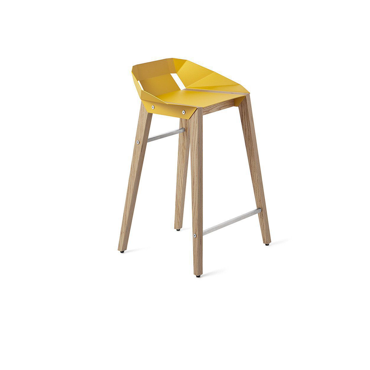 Contemporary bar chair - DIAGO - Tabanda - indoor / aluminum / oak base