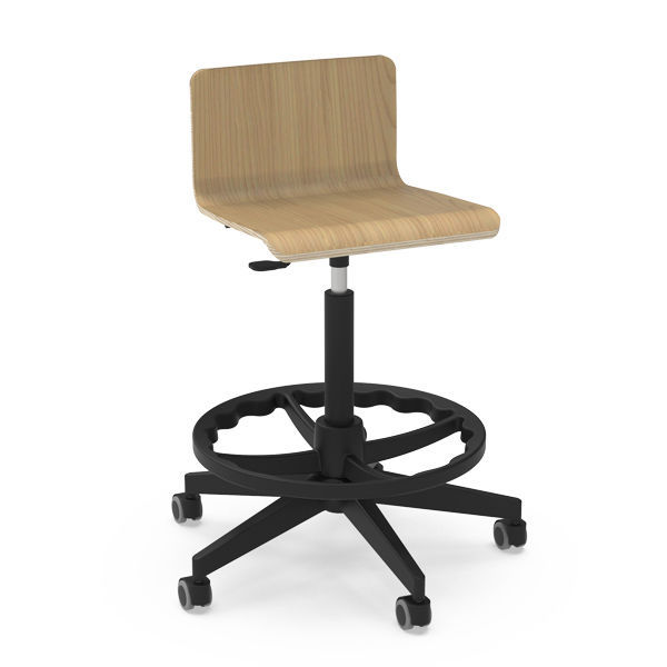 Contemporary task stool - SBSPIN - Nautilus SA - beech / plywood ...