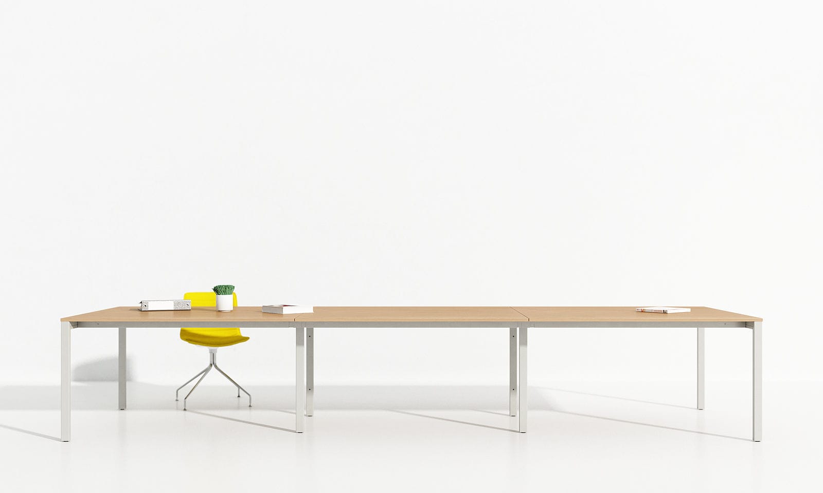 Contemporary boardroom table - LN - Iduna S.A. - wooden / metal base / rectangular