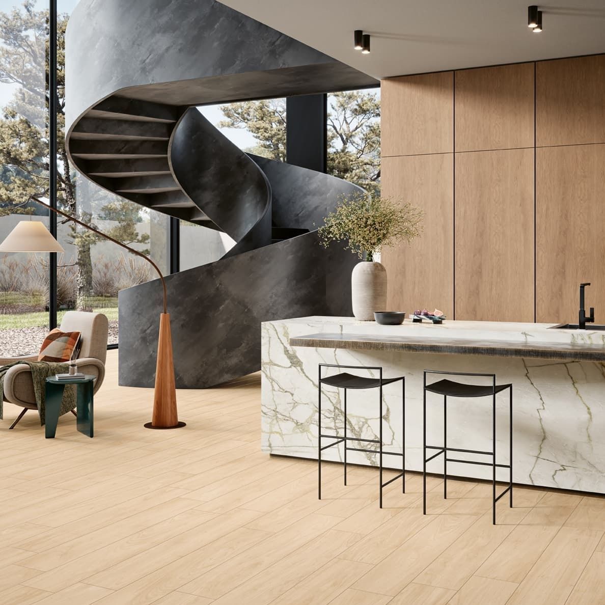 Indoor tile - STAGE - MARGRES - living room / for office / wall