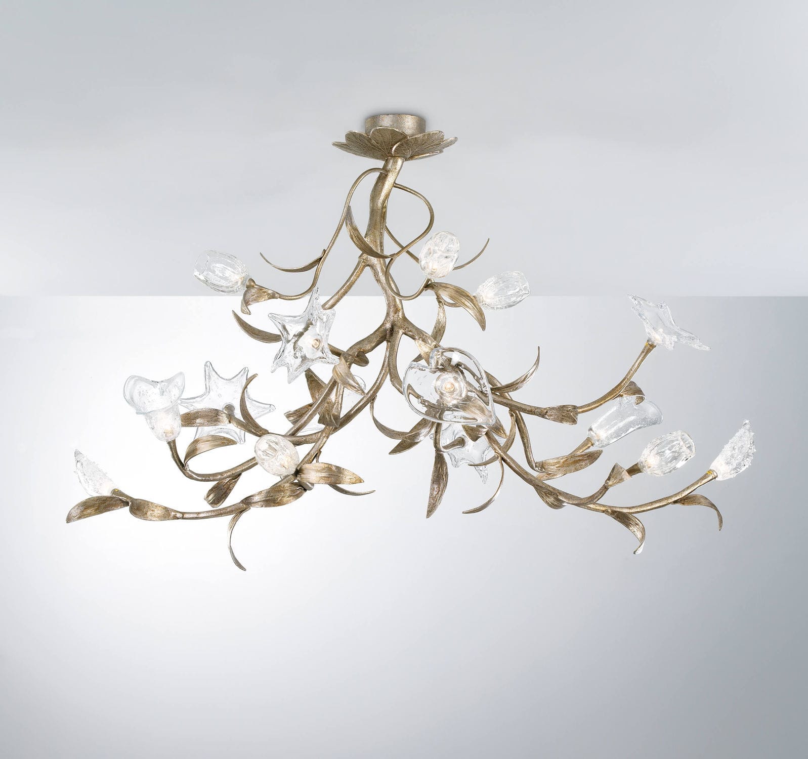 Traditional ceiling light - ARBOR L - Serip - glass / bronze / LED