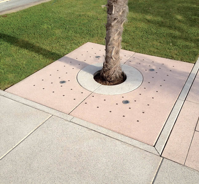 Square tree grate - CIRCE® - QUARTZO DESIGN - engineered stone