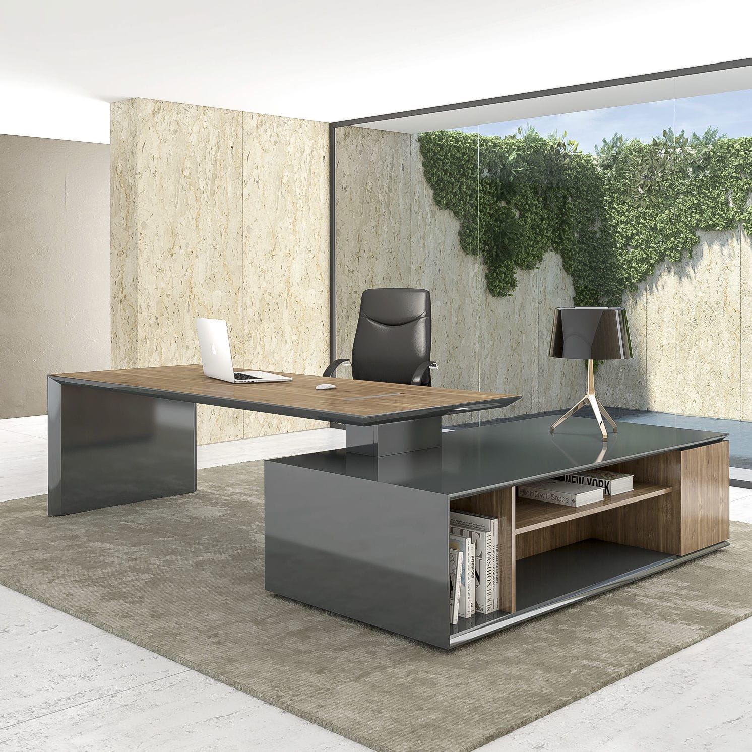 Executive desk - PRIME - SOTUBO - free-standing / contemporary / wooden