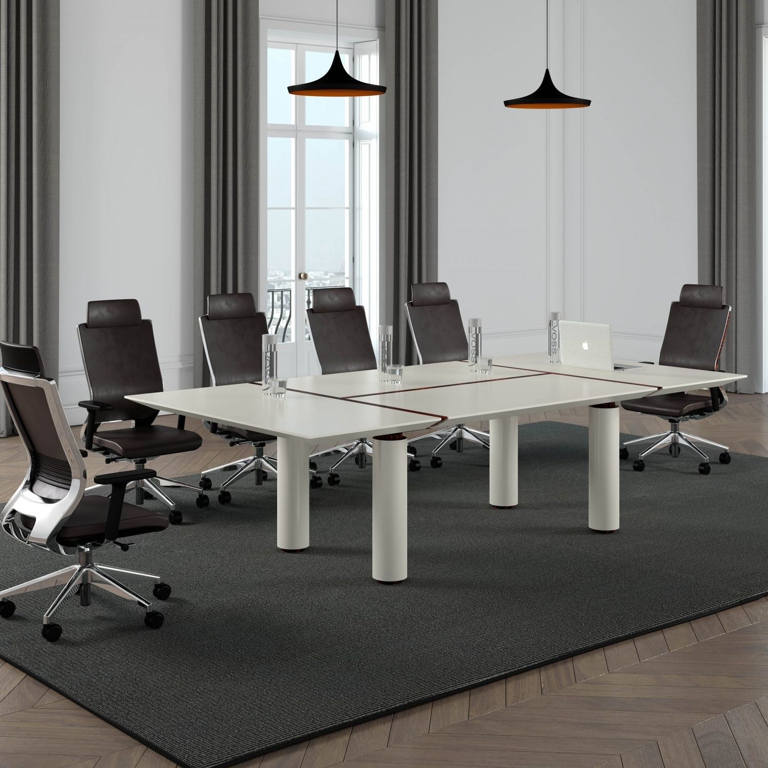 Contemporary conference table - MARLYN - SOTUBO - wooden / wooden base / rectangular