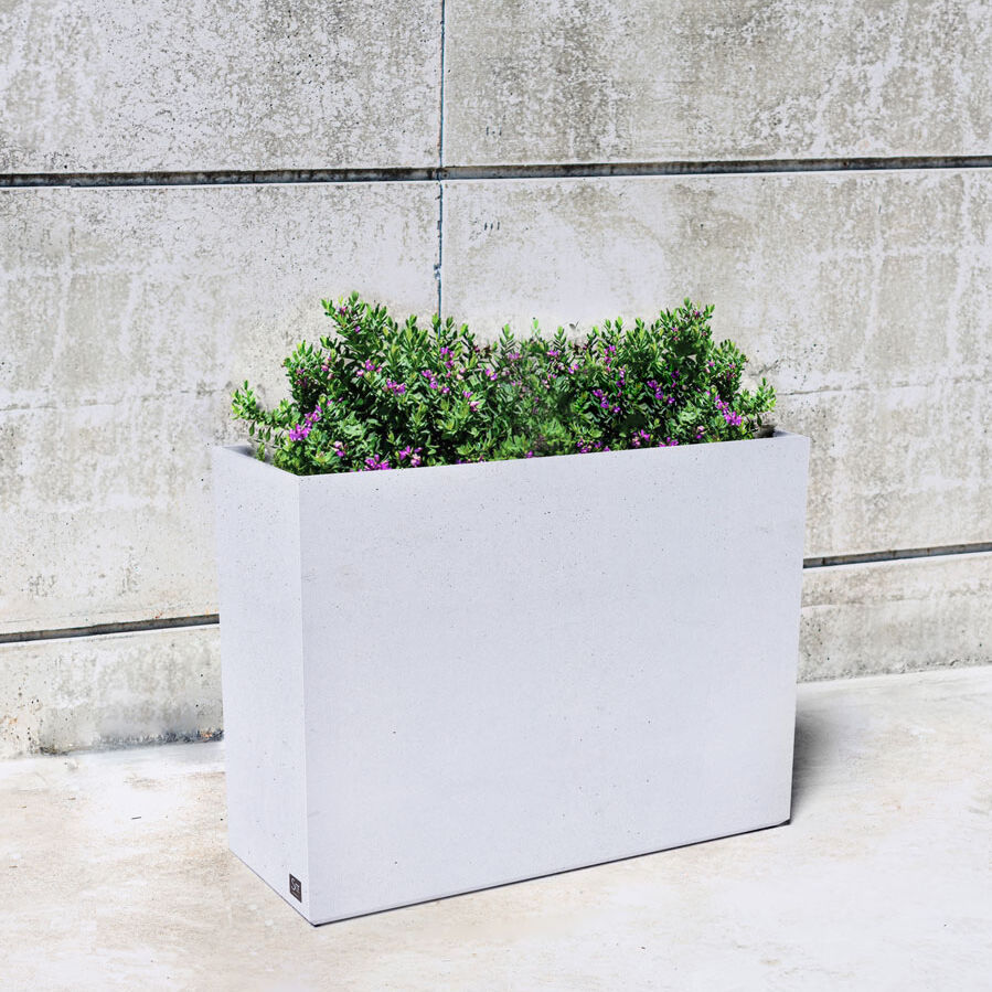 Concrete plant pot - Slim 233 - SIT - fiberglass / rectangular / commercial