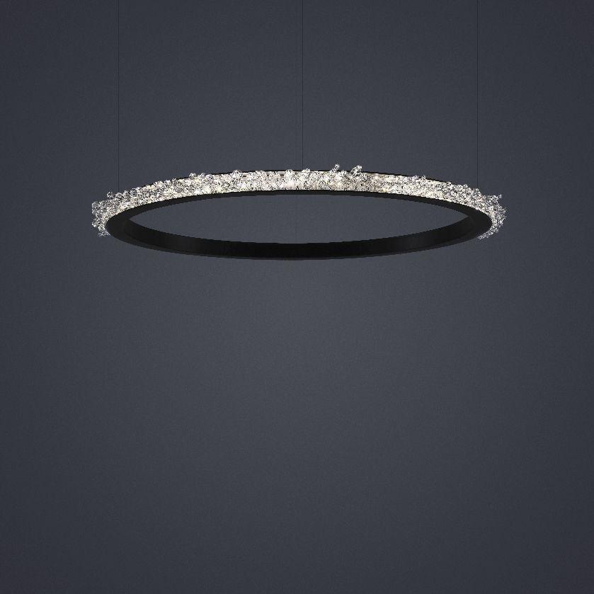 Contemporary chandelier - HALO - Manooi - Swarovski® crystal / painted ...