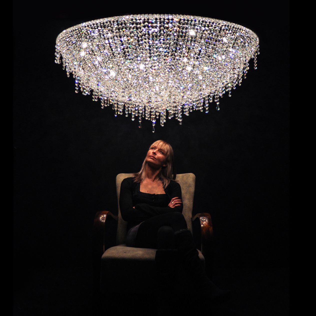 Contemporary chandelier - ICEBERG - Manooi - crystal / polished ...