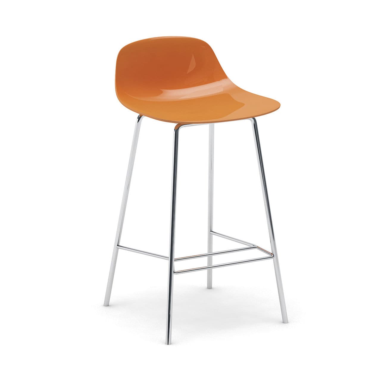Contemporary stool - PURE LOOP MINI - Infiniti - polypropylene / chrome ...