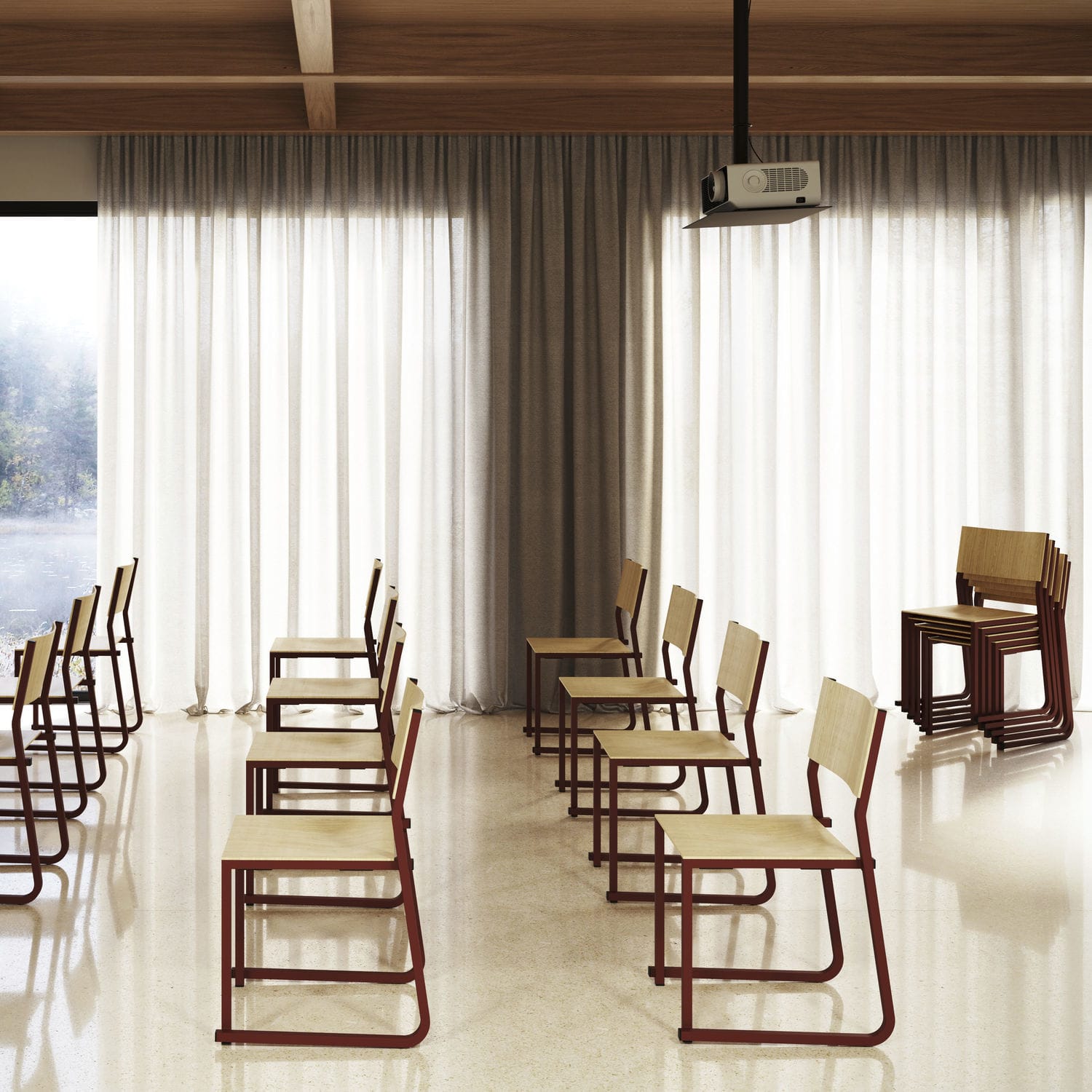 Industrial style visitor chair - GT01 - Infiniti - indoor / aluminium ...