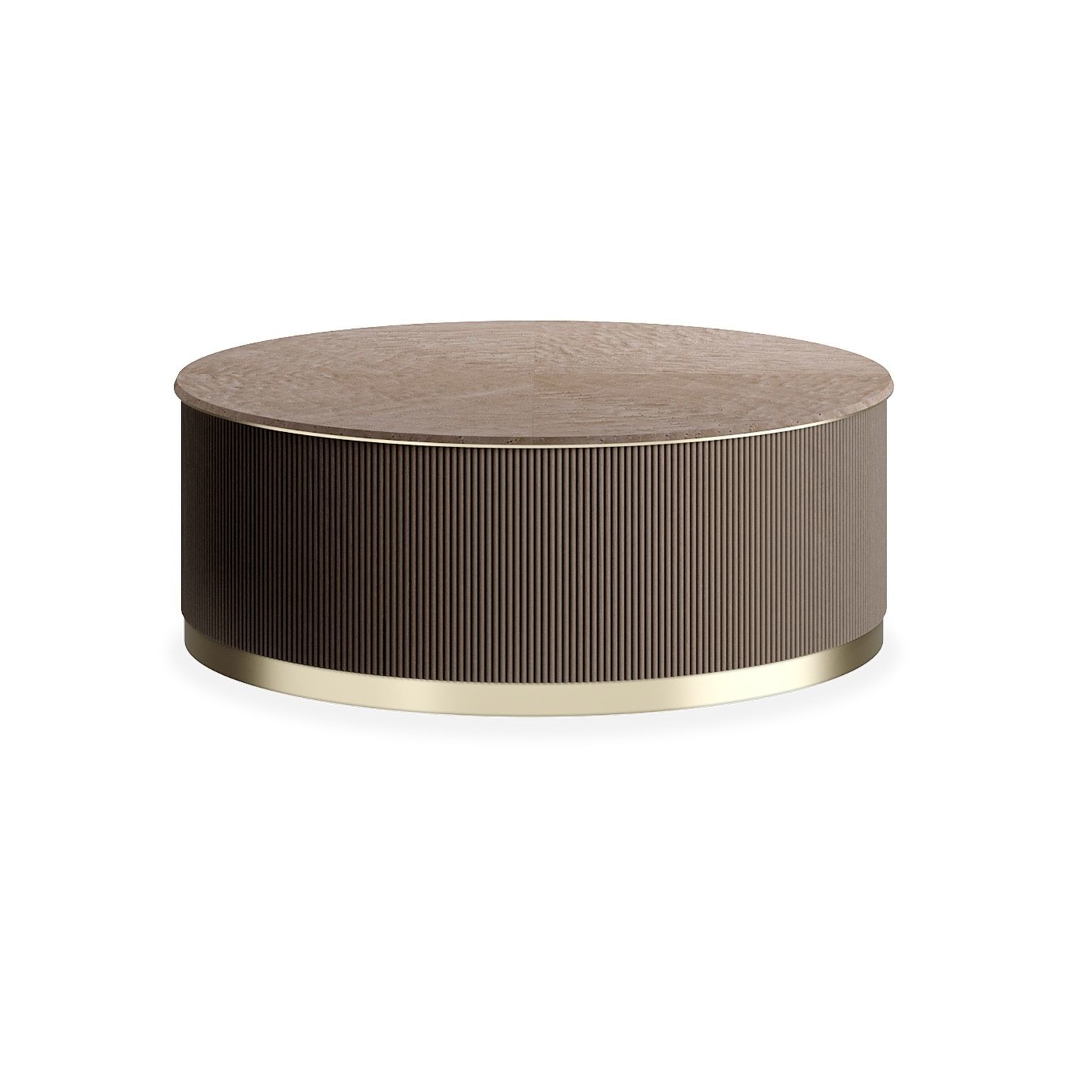 Contemporary coffee table - AIM II - AM LIVING - wooden / brushed brass ...