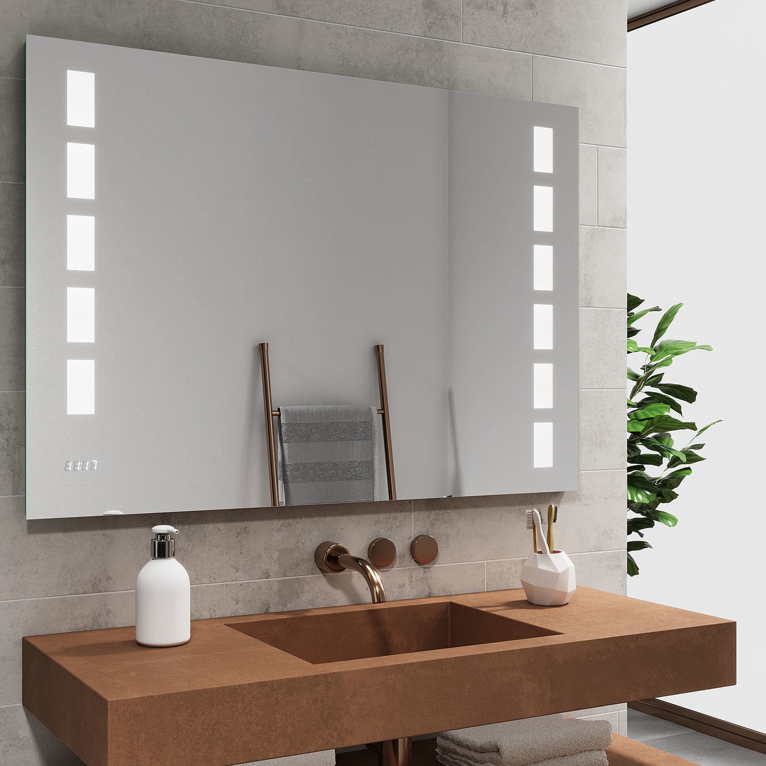 Wall-mounted bathroom mirror - STEPS - BISELARTE - for hotel / for ...