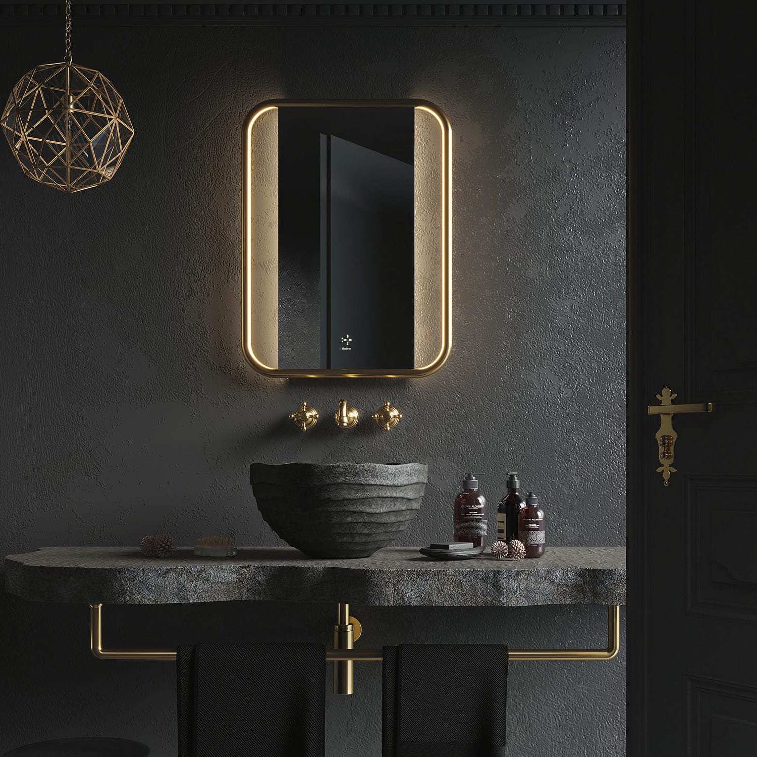 Wall-mounted bathroom mirror - TUBE - BISELARTE - for hotel / for hotel ...