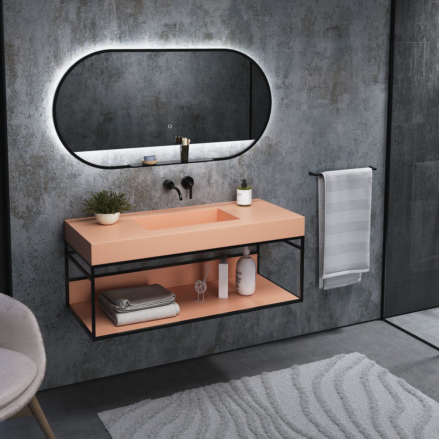 Wall-mounted bathroom mirror - BISELARTE - for hotel / for hotel rooms / contemporary