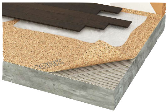 Sheet resilient underlay - ACOUSTICORK T11 - Total Vibration Solutions ...