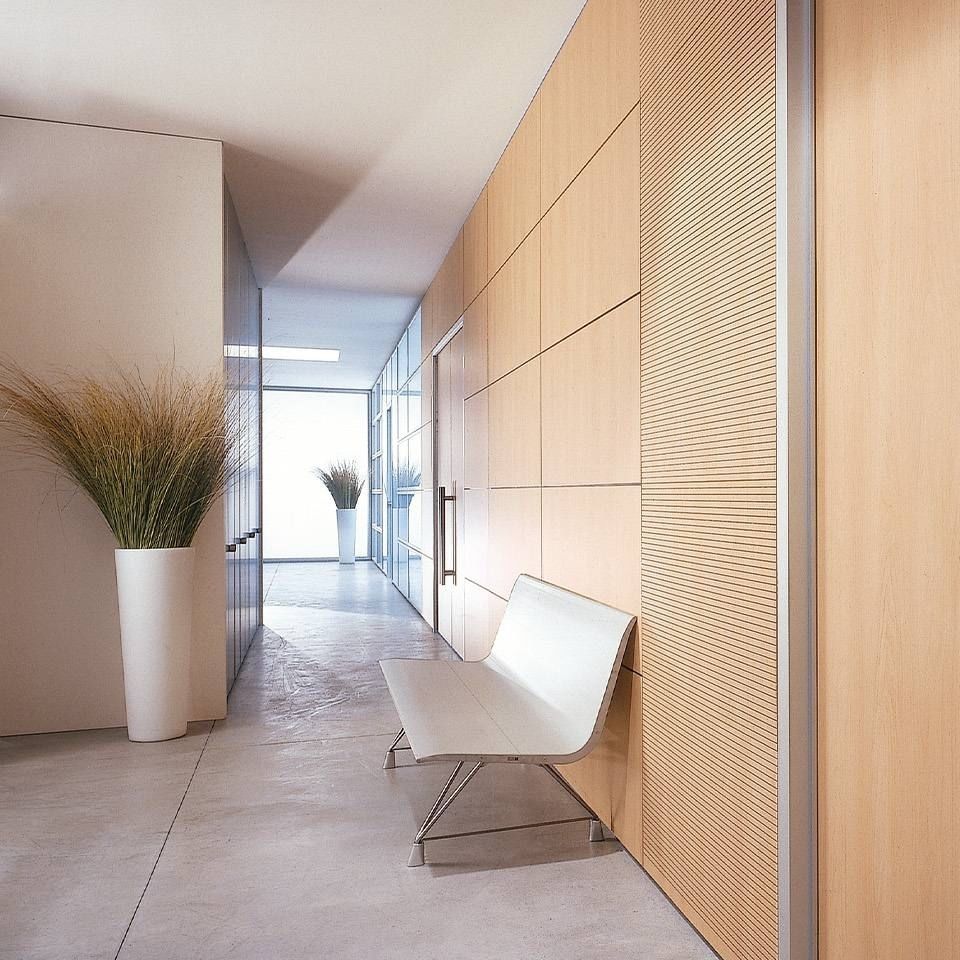 Removable partition - METRICA SOLID - DIVILUX - wooden / commercial ...