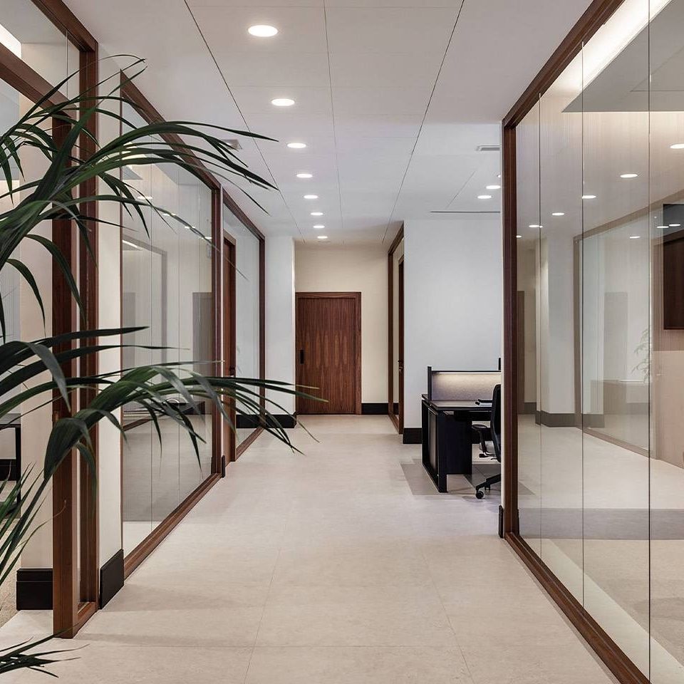 Removable partition - RITMICA W1 - DIVILUX - with glass panel / wooden ...