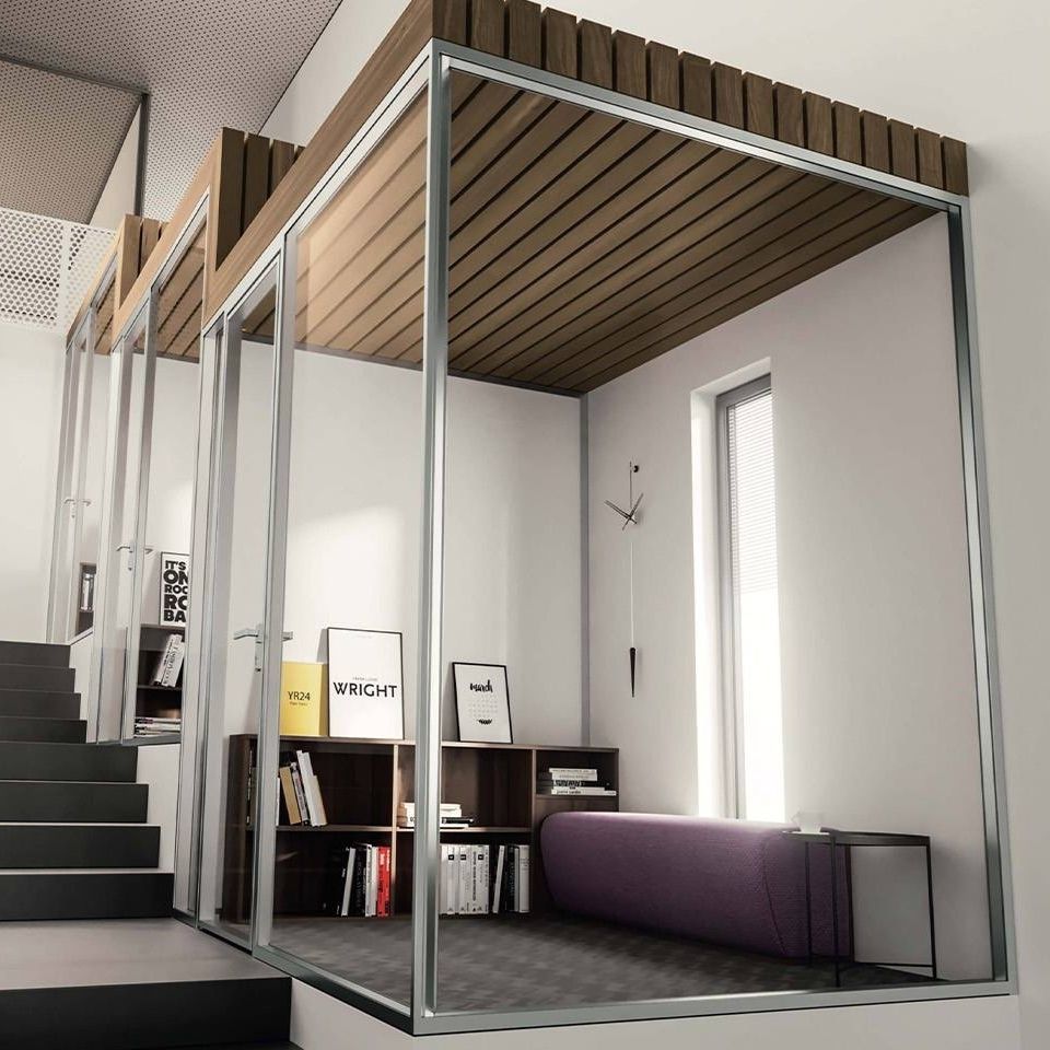 Removable partition - RITMICA DA - DIVILUX - with glass panel ...