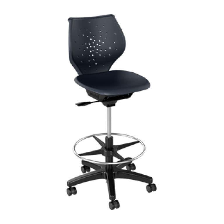 Contemporary task stool - NXT MOV - artcobell - polypropylene / on ...