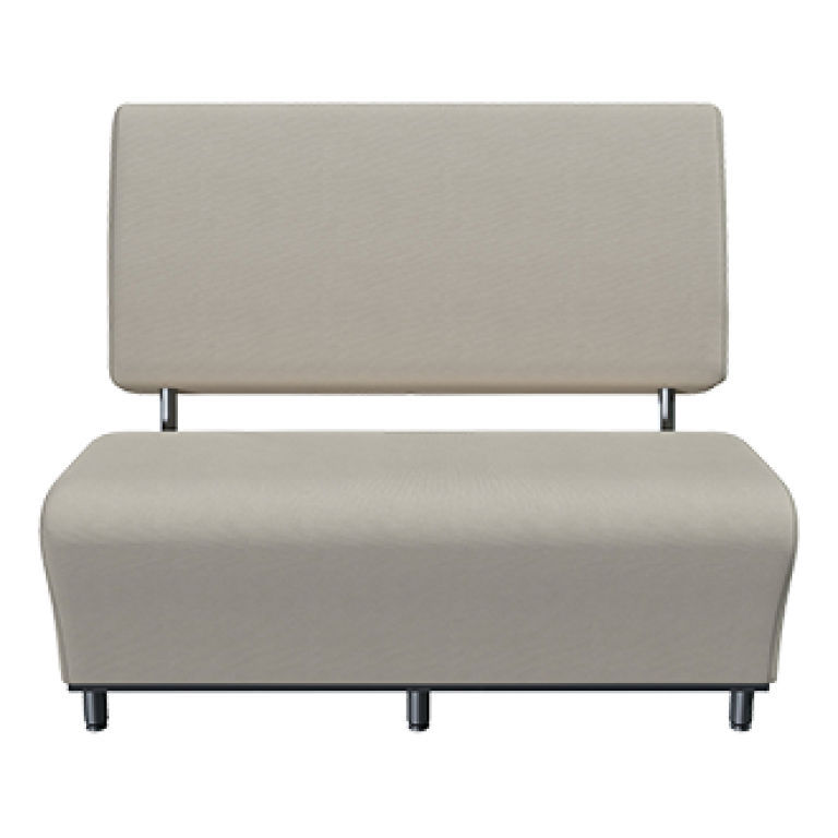 Contemporary upholstered bench - 01 - artcobell - fabric / steel / for school