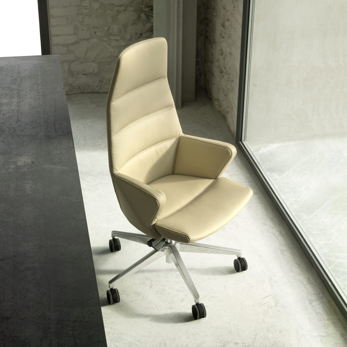 Contemporary executive chair - YES - UFFICIO DESIGN ITALIA - leather ...