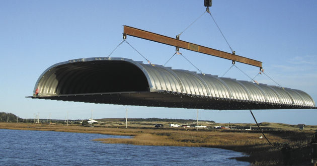 Corrugated sheet metal - STRUCTURAL PLATE - Armtec - curved / aluminum ...