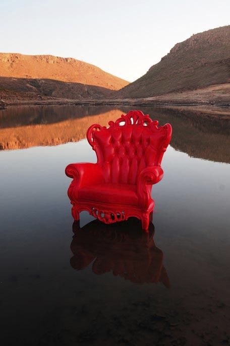 New Baroque design armchair - 646 - POL ART - leather / wooden / plastic