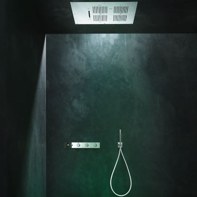 Recessed ceiling shower head - SF078 C - AQUAelite® - rectangular / rain