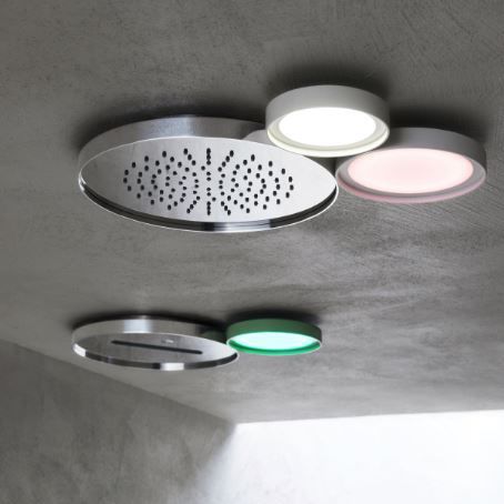Recessed ceiling shower head - AQUAelite® - round / rain / waterfall